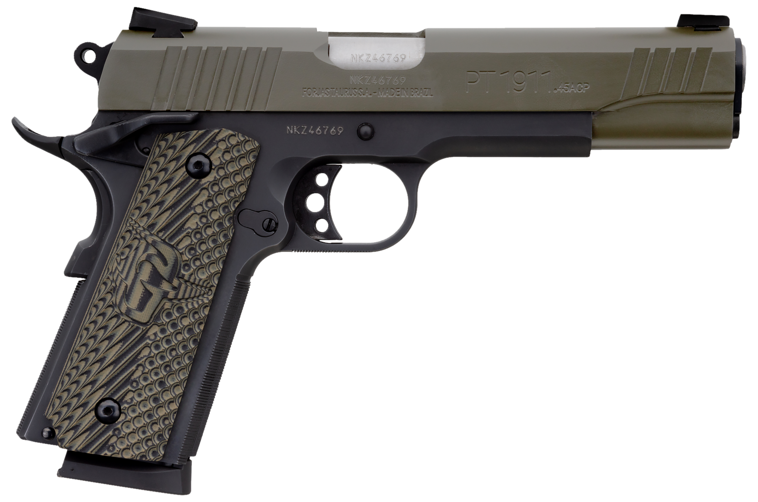 Taurus 1911 SAO Pistol 1191101MGVZ, 45 ACP, 5", Brown VZ Operator II ...